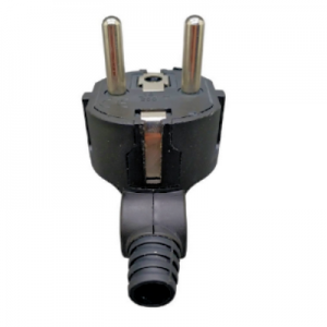 Leads Direct | Schuko CEE7/7 Plug – Rewireable – Black – Right Angle